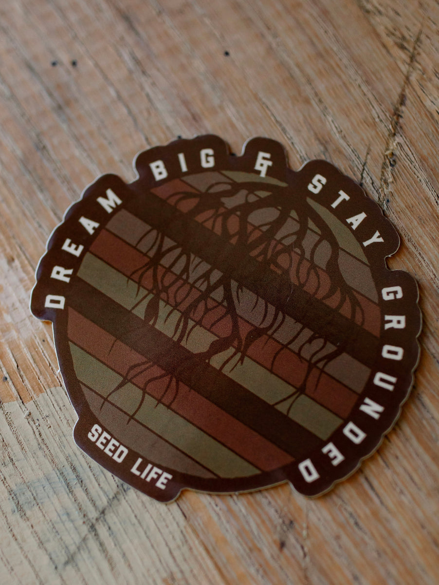 Dream Big & Stay Grounded Sticker – The Seed Life